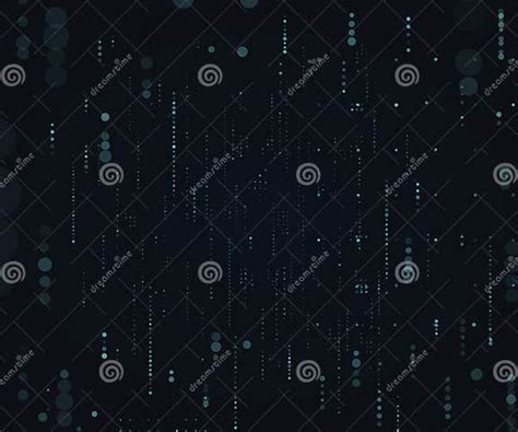 Technological Background Vector Illustrationmatrixbinary Computer Codefalling Dots Vector