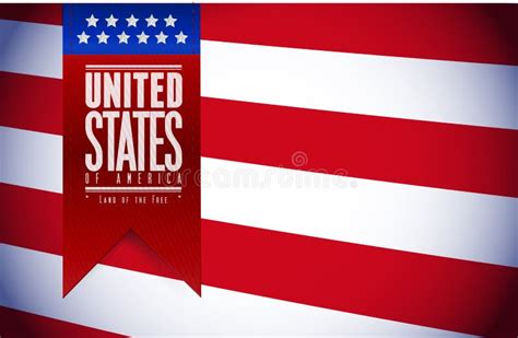 United States Usa Flag Banner Illustration Stock Illustration