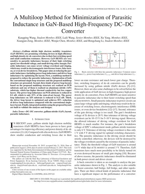 Pdf A Multiloop Method For Minimization Of Parasitic Inductance In Gan Based High Frequency Dc