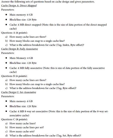 Solved Answer The Following Sets Of Questions Based On Cache Chegg Com
