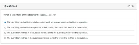Solved What Is The Intent Of The Statement