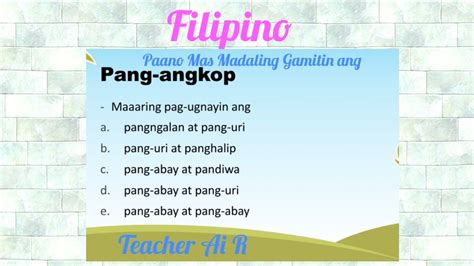 Magbigay Ng 10 Halimbawa Ng Pangatnig At Gamitin Sa Pangungusap