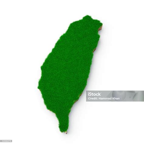 대만지도 녹색 잔디와 바위 땅 질감 3d 삽화와 토양 토지 지질학 단면 0명에 대한 스톡 사진 및 기타 이미지 0명 10월 3차원 형태 Istock