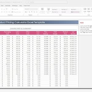 Product Pricing Calculator Excel Template With Profit Margin Etsy