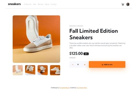 Frontend Mentor Ecommerce Coding Challenge Solution
