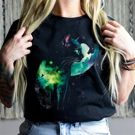 Tricou Negru Mystic Cat