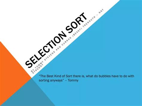 Ppt Selection Sort Powerpoint Presentation Free Download Id