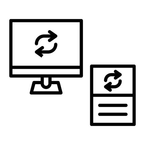 Data Synchronization Line Icon 43854623 Vector Art At Vecteezy