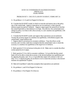 Econ 305 PS1 Problem Set 1 Fall 2023 Econ 305 Intermediate