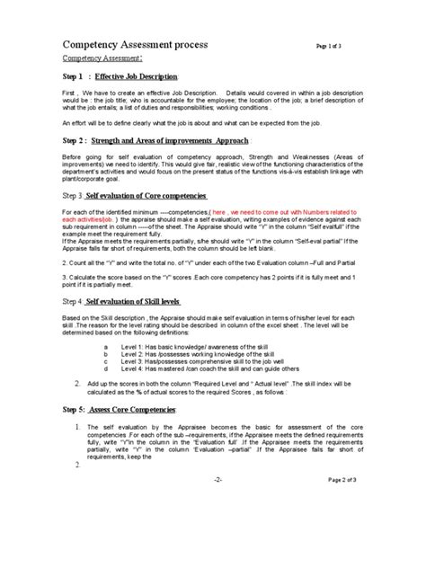 Competency Assessment Process Pdf Competence Human Resources