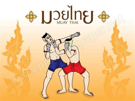 วอลเปเปอร์ติดผนัง ชุดภาพมวยไทย แต่งผนังแนวศิลปะการต่อสู้ไทย