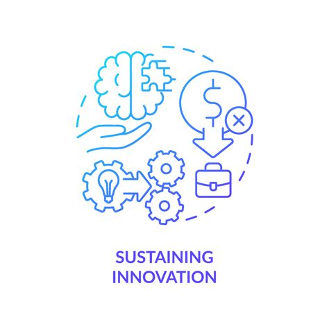 Sustaining Innovation Blue Gradient Concept Icon Form Of Innovation In Entrepreneurship