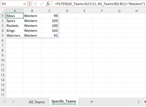 Excel How To Filter From Another Sheet