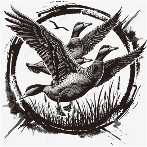 오리 사냥 티셔츠 인쇄 사냥꾼 클럽 기호 오리 수렵 스포츠 Png 일러스트 및 이미지 에 대한 무료 다운로드 Pngtree