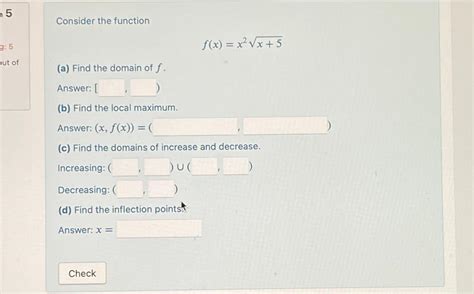 Solved Find The Location Of The Local Minimum And Local Chegg Com