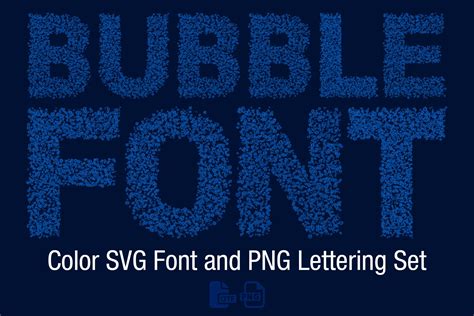 Bubble Font And Png Set Masterbundles