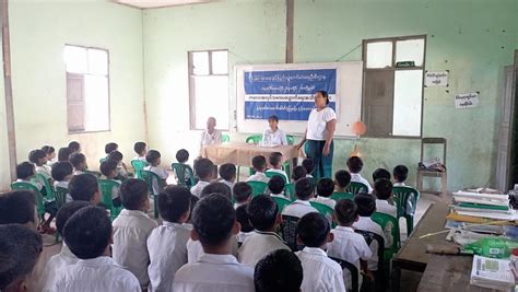 ကဝမြို့နယ် အ မ က မူလွန် ဇင်းဘုကျောင်း၌ အသိပညာပေးဟောပြောပွဲနှင့် နံရံကပ