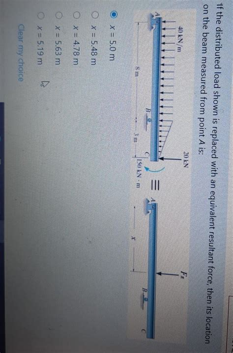 Solved If The Distributed Load Shown Is Replaced With An