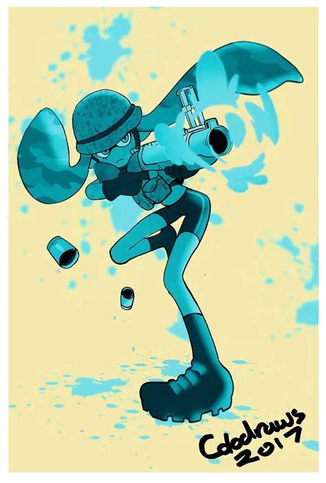 Splat Em Up My Favorite Squid Done By My Brother R Splatoon
