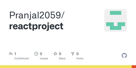 Github Pranjal2059reactproject