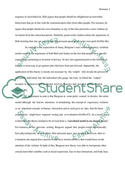 Expectancy Violations Theory Essay Example Topics And Well Written Essays 750 Words