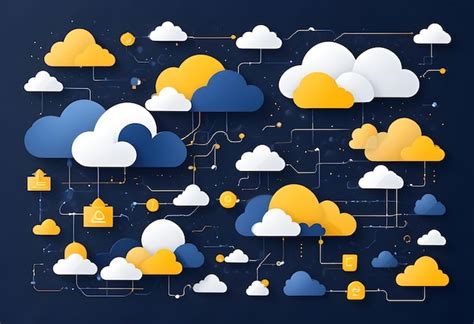 Data Base Cloud Computing Technology Premium Ai Generated Image