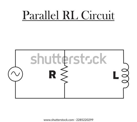 Parallel Rl Circuit Isolated On White Stock Vector Royalty Free Shutterstock