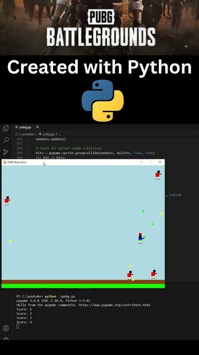 Create Pubg With Python Pubgmobile Coding Programming Shorts