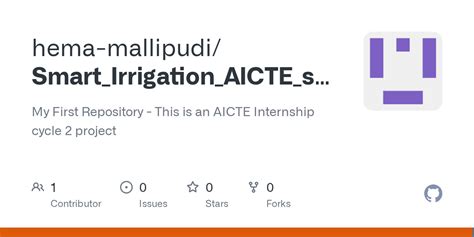Github Hema Mallipudismartirrigationaicteshell My First