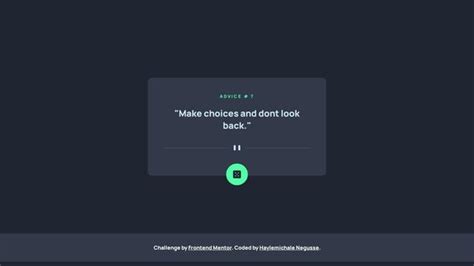 Frontend Mentor Responsive Advice Generator App Using Html Css Js And Api Coding Challenge