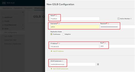 인터넷을 통해 Nsx Alb를 통해 Oracle Cloud Vmware Solution Sddc에서 가상 서비스에 액세스하도록 Gslb 구성