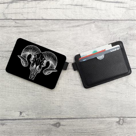 Ram Skull Credit Card Holder Slimline Lightweight Printed Wallet