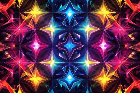 Glowing Geometric Grid AI Generated Premium AI Generated Image