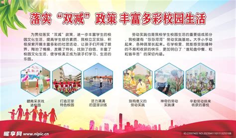 学校双减展板设计图 展板模板 广告设计 设计图库 昵图网 学校双减展板设计图 展板模板 广告设计 设计图库 昵图网