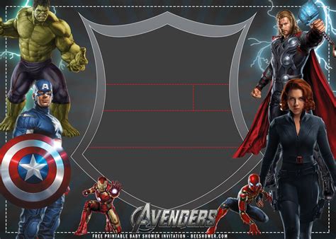 16 Artistic A Marvel Birthday Invitations Template Ideas Background
