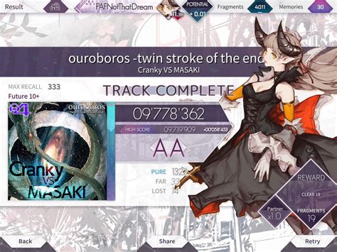 Score Improvements Rarcaea