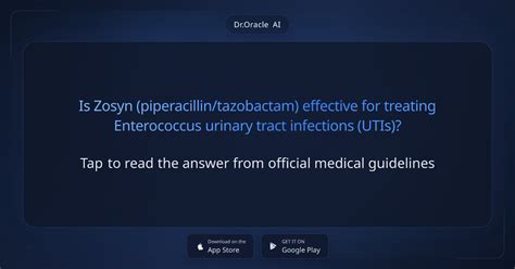 Is Zosyn Piperacillintazobactam Effective For Treating Enterococcus