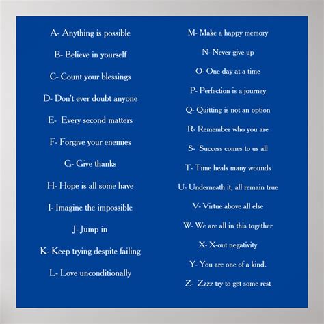 Abcs Of Adulthood Poster Zazzle