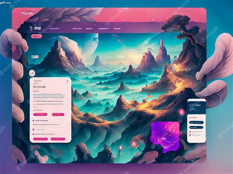 최신 사용자 인터페이스 디자인 템플릿 목업 Ui Ux 디자인 웹사이트 디자인 목업 프리미엄 사진