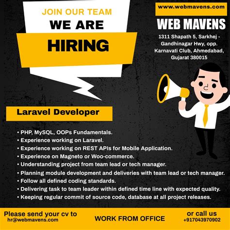 Web Mavens On Linkedin Laravel Hiring Hiringdevelopers Hiringnow Ahmedabad Ahmedabadjobs