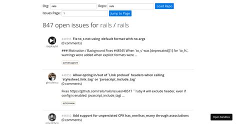 rsk github issues example codesandbox