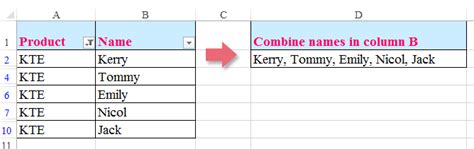 how to concatenate only visible cells in excel
