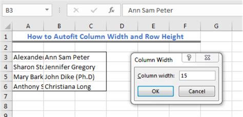 How To Autofit Column Width And Row Height Excelchat