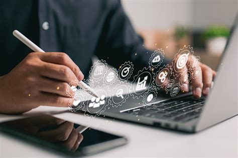 비즈니스 계획 고성능 비즈니스 프로세스 및 워크 플로우 문제 해결 품질 관리 및 장기 비즈니스 평가 모니터링의 개념이 다루는 주제 중 하나입니다 자동화에 대한 스톡 사진 및