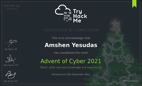 Tryhackme Event Hacking Cybersecurity Adventofcyber3 Amshen Yesudas
