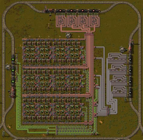 5k Min 300k H Green Circuit Factory Using Trains Factorio
