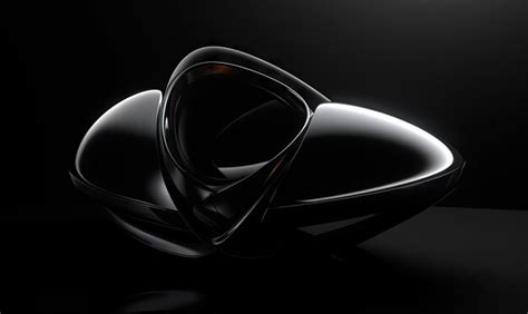 Premium Ai Image Futuristic Object Black On Background Abstract Shape Created With Generative