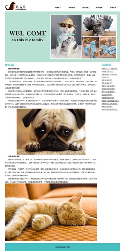 大一作业html个人网页作业（宠物狗）
