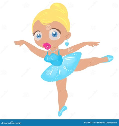Ballerina Cartoon Girl Blonde Cartoon Stock Illustration Illustration Of Isolated Girl 91504574