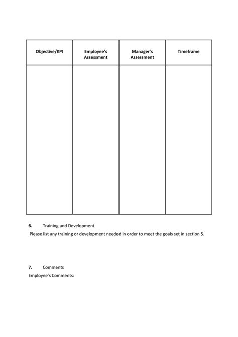 Employee Performance Appraisal Form In Word And Pdf Formats Page 6 Of 7
